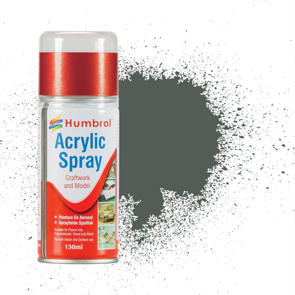 Humbrol 150ml Spray Paint - Acrylic Enamel Matt Satin Gloss Effect ...