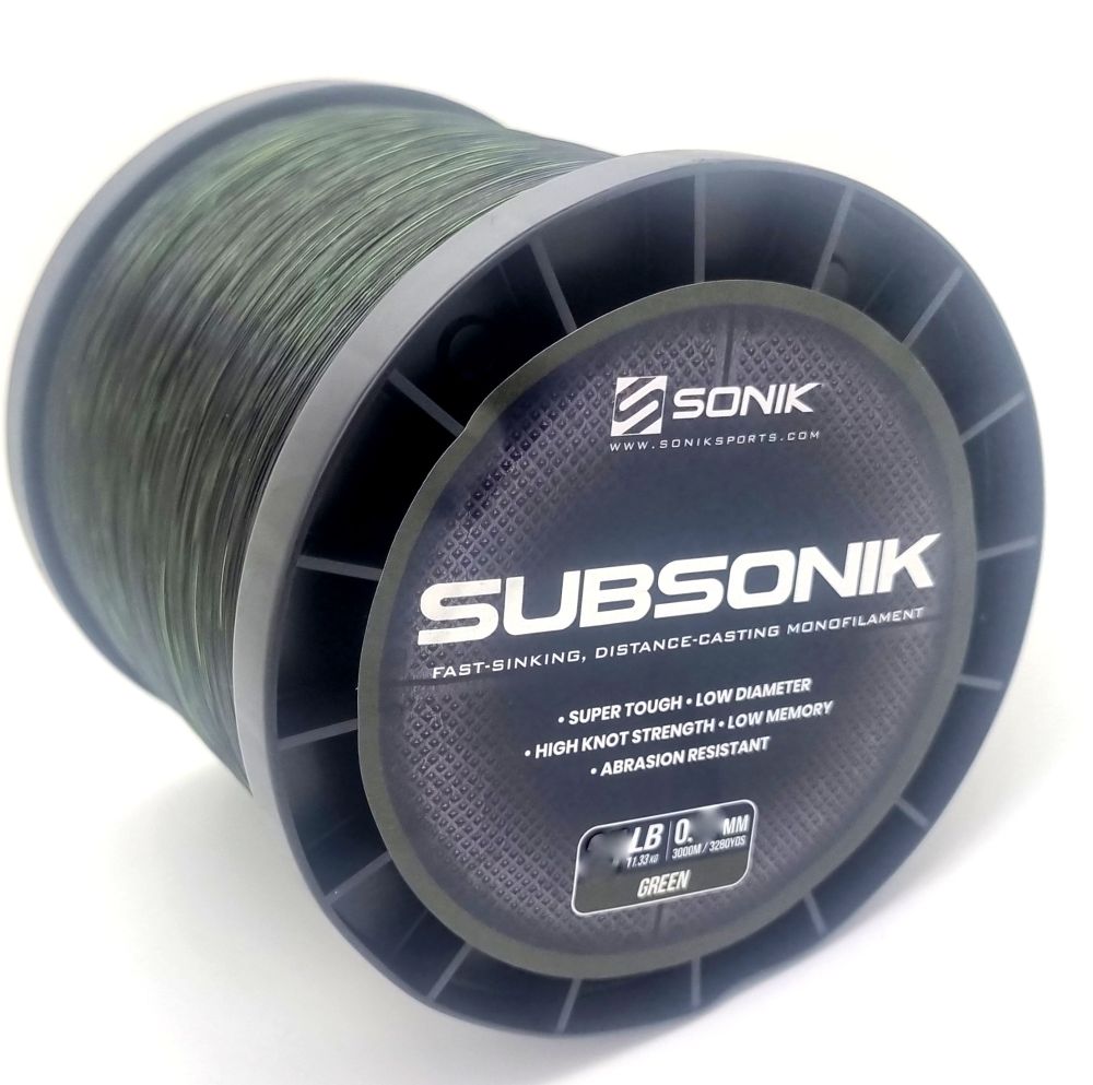 Sonik SubSonik Green Carp Mono Line 3000m Bulk Spool | eBay UK