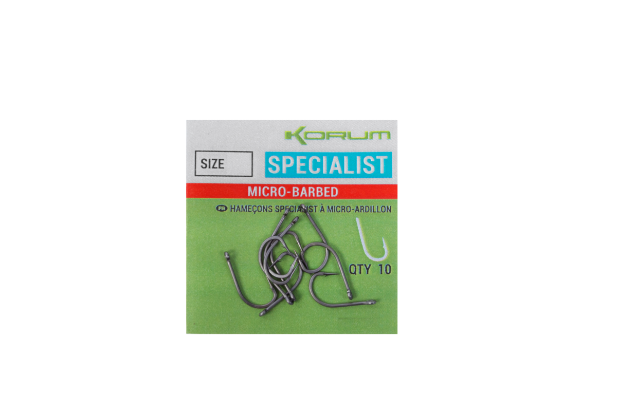 Korum Xpert Micro Barbed Hooks Power Specimen or Specialist Coarse ...